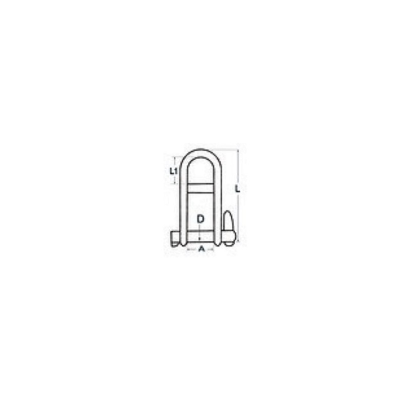Shackle with snap closure and stopper