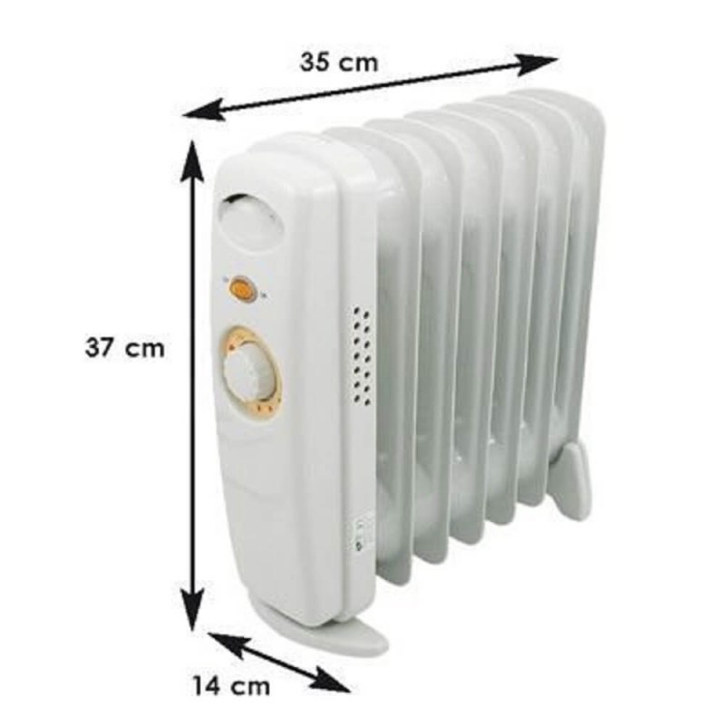 EUROMARINE Oil-Filled Radiator – 700 W Compact Heater