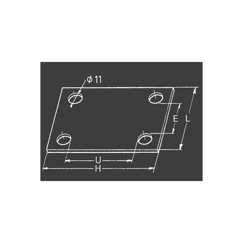 100 X 50 MM 4 HOLES ASSEMBLY PLATE