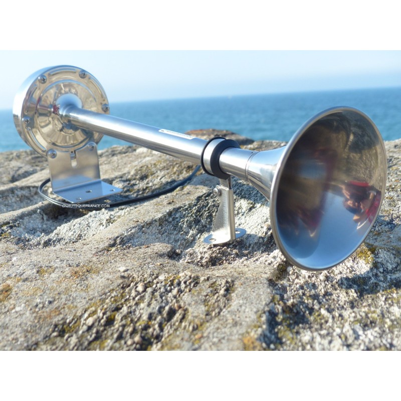 Klaxon - Electric Warning Horn Stainless Steel 12V