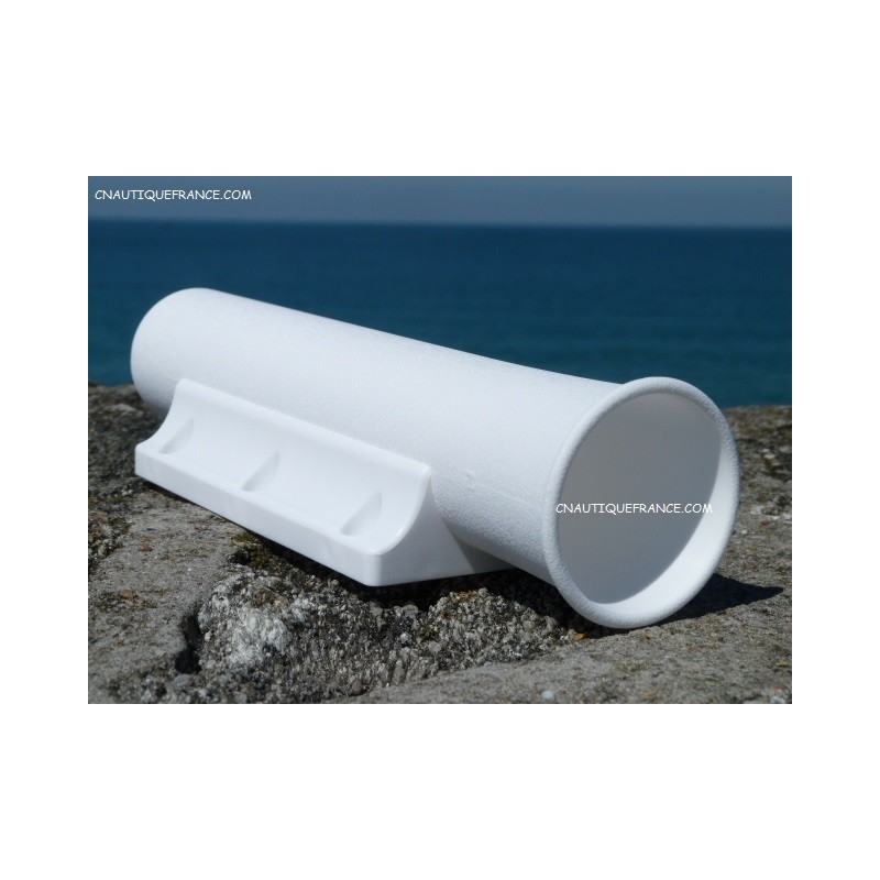 White plastic plated fishing rod holder
