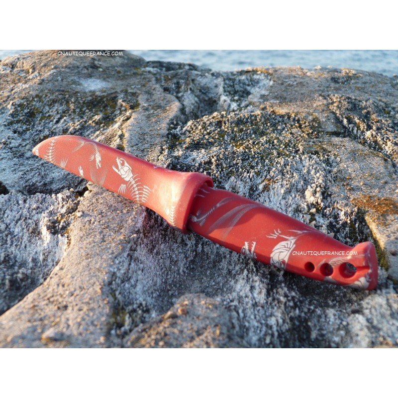KNIFE STAINLESS STEEL CWT RED FISHES